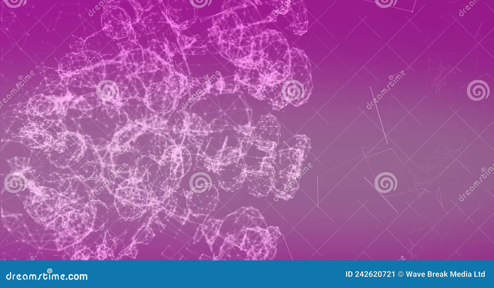 Digital Image of Network of Connections Floating Against Purple ...