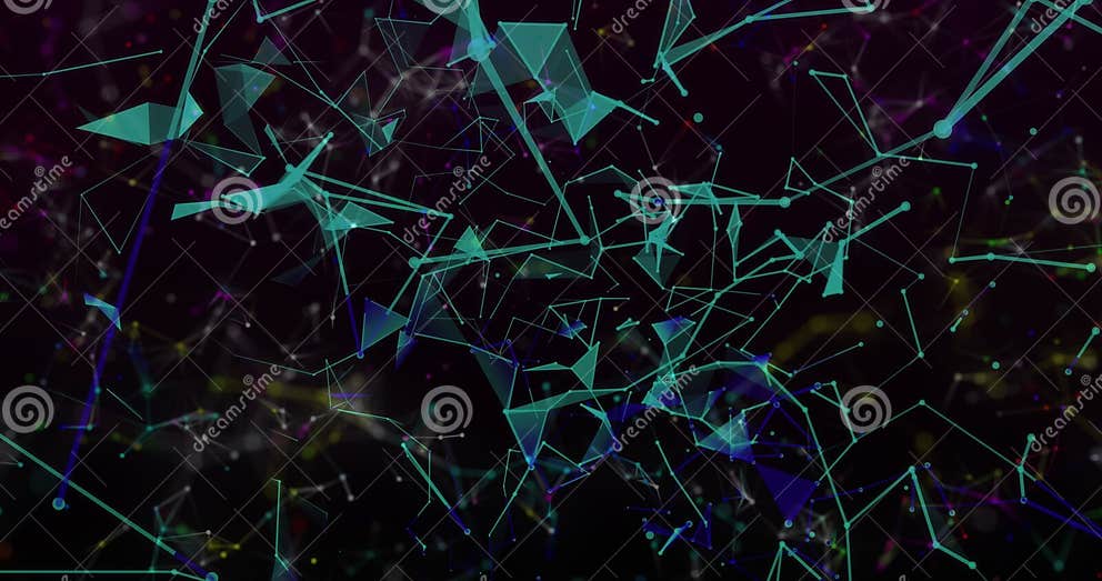 Digital Image of Network of Connections and Plexus Floating Against ...