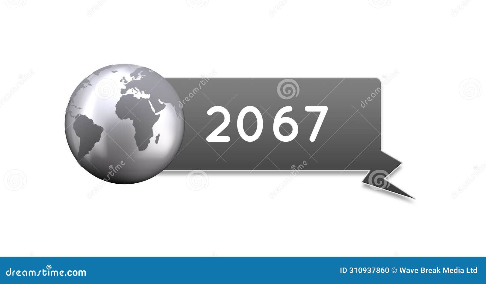 Digital Image of Numbers Counting Up and Globe Inside a Grey Chat Box ...