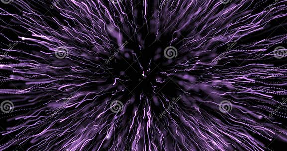 Digital Image of Purple Light Trail Exploding Against Black Background ...