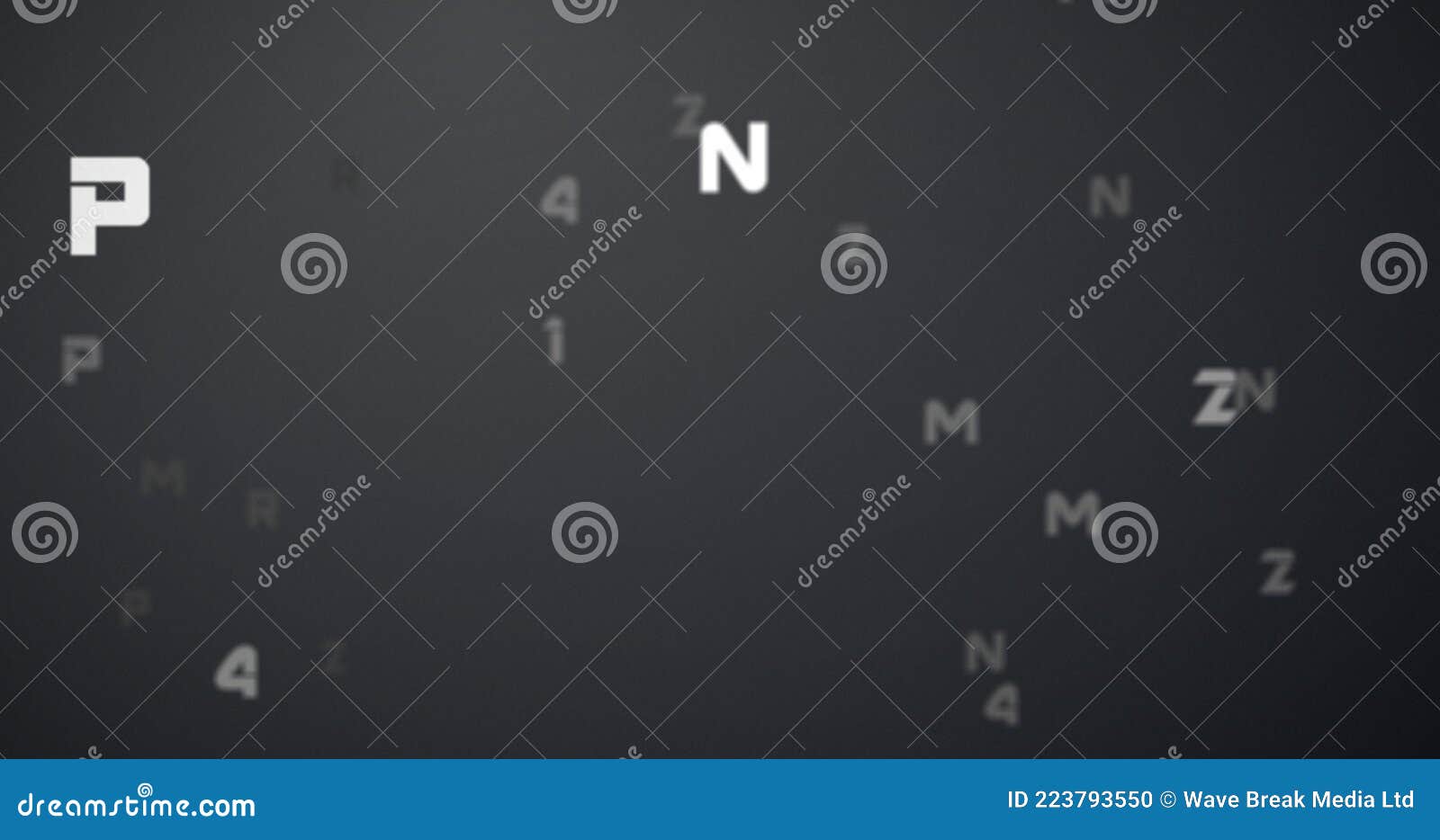 Digital Image of Random Alphabets and Numbers Moving and Changing ...