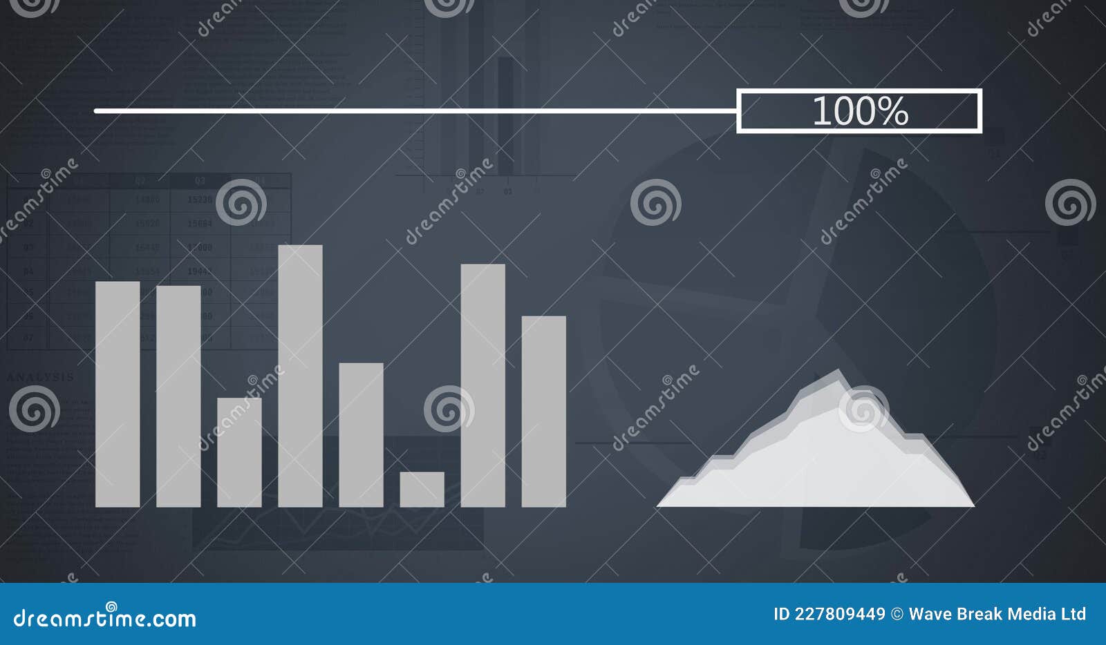 Random Graphical Charts and Data Loading 4k Stock Illustration ...
