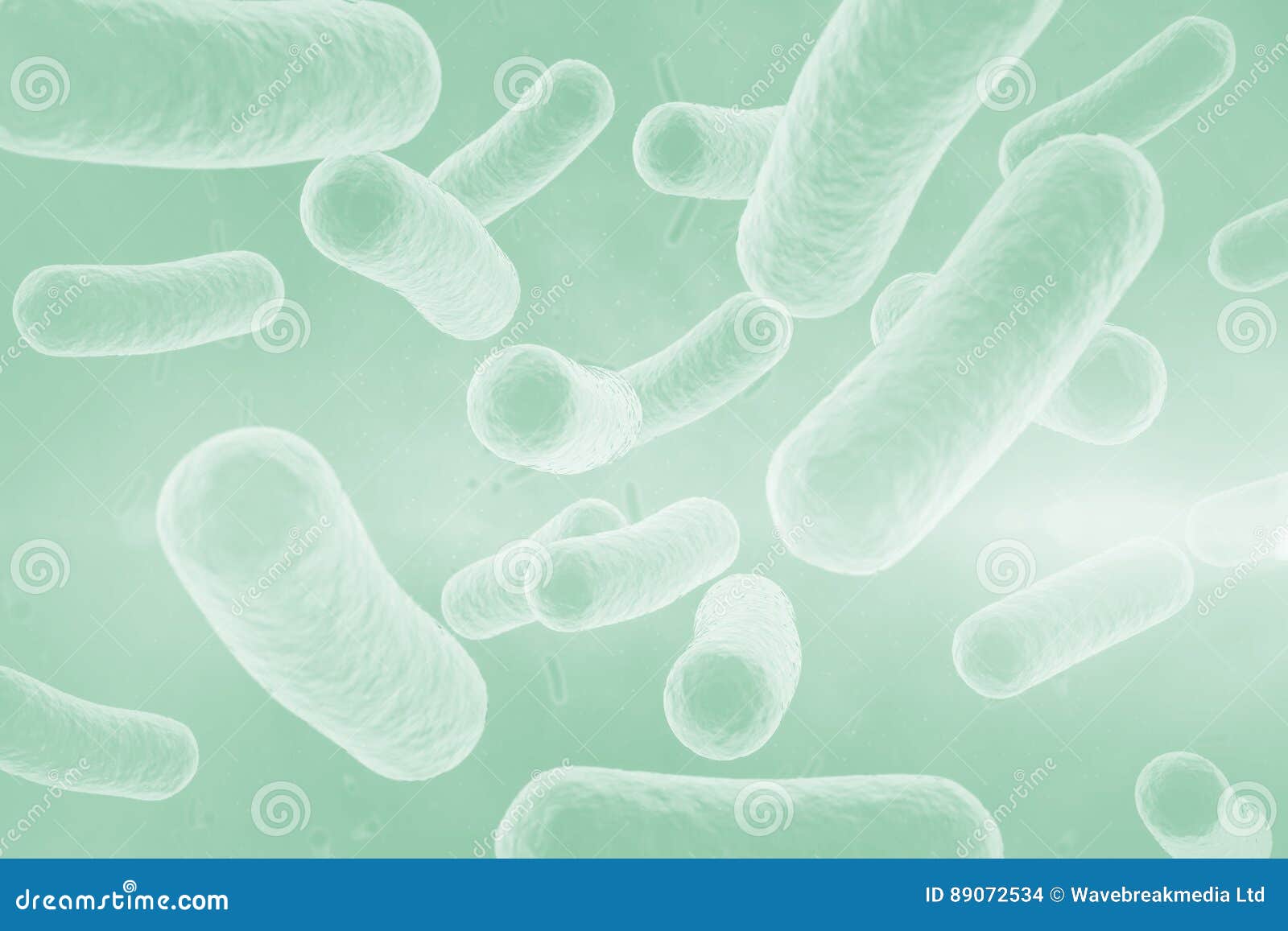 Digital Image of Red Bacteria 3d Stock Illustration - Illustration of ...