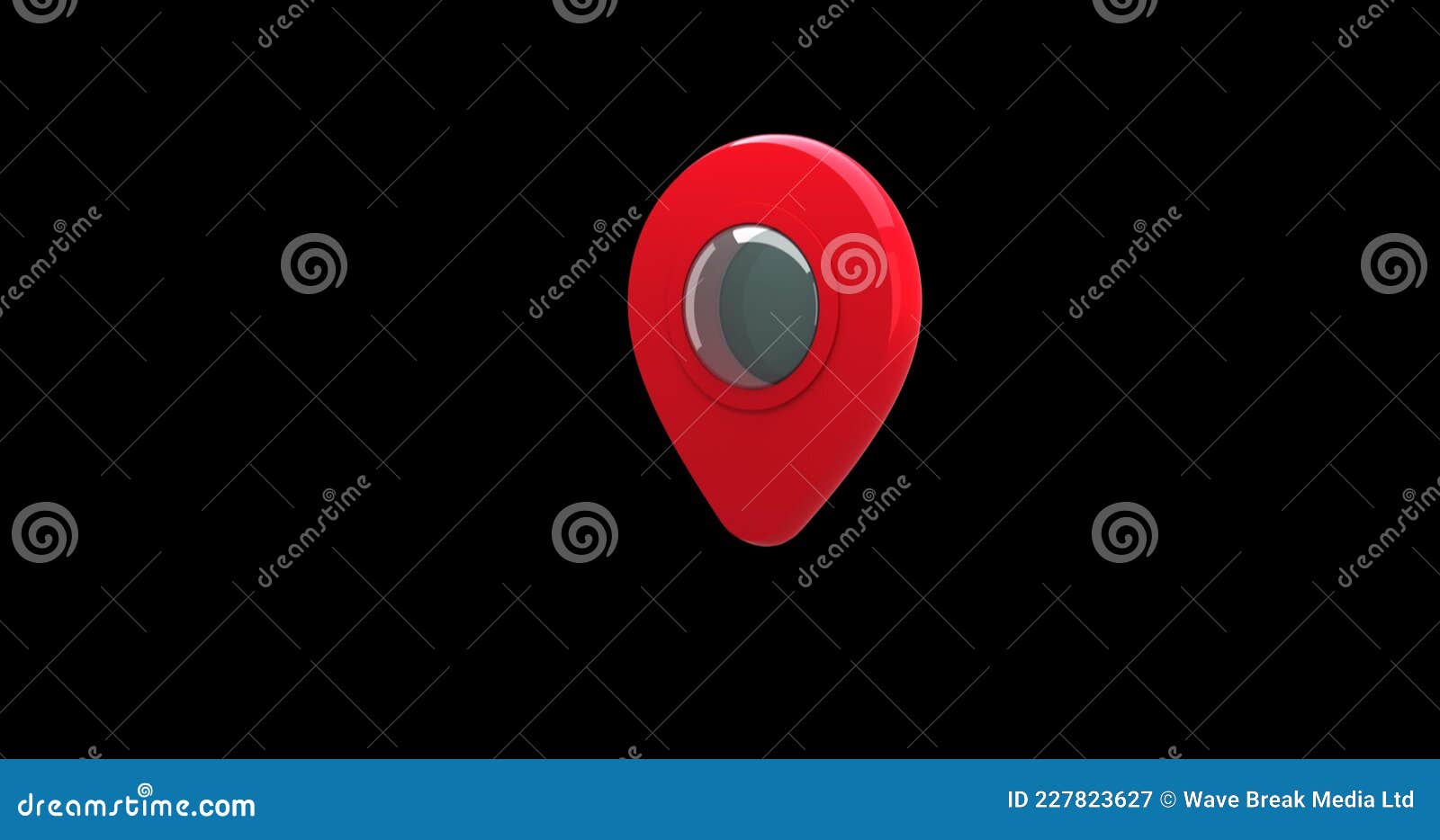 Red map pin 4k stock illustration. Illustration of profile - 227823627