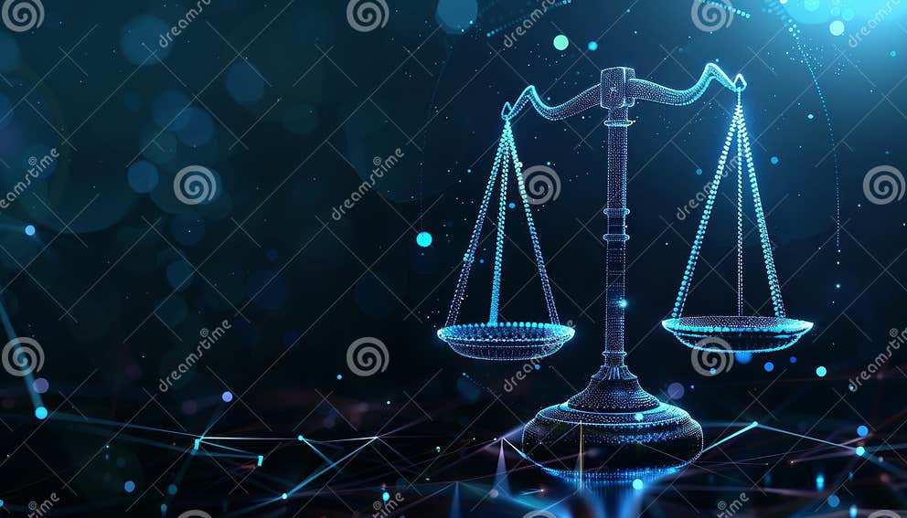 A Digital Image of a Scale with a Blue Background by AI Generated Image ...