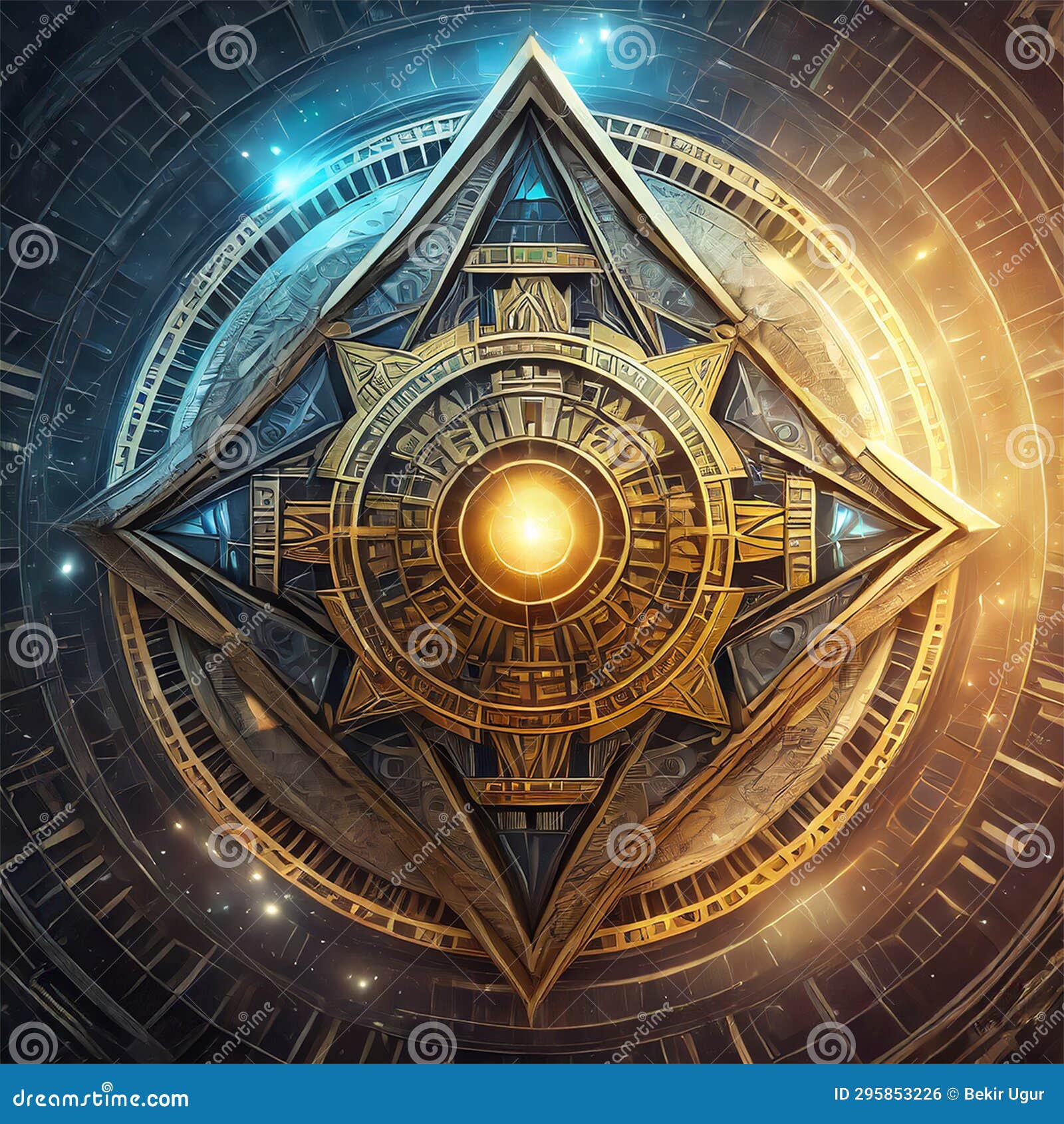 Digital Image of a Sci Fi Symbol Stock Illustration - Illustration of ...