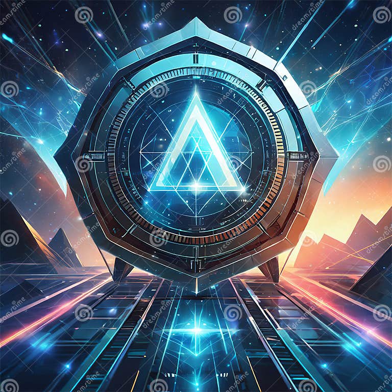 Digital Image of a Sci Fi Symbol Stock Illustration - Illustration of ...