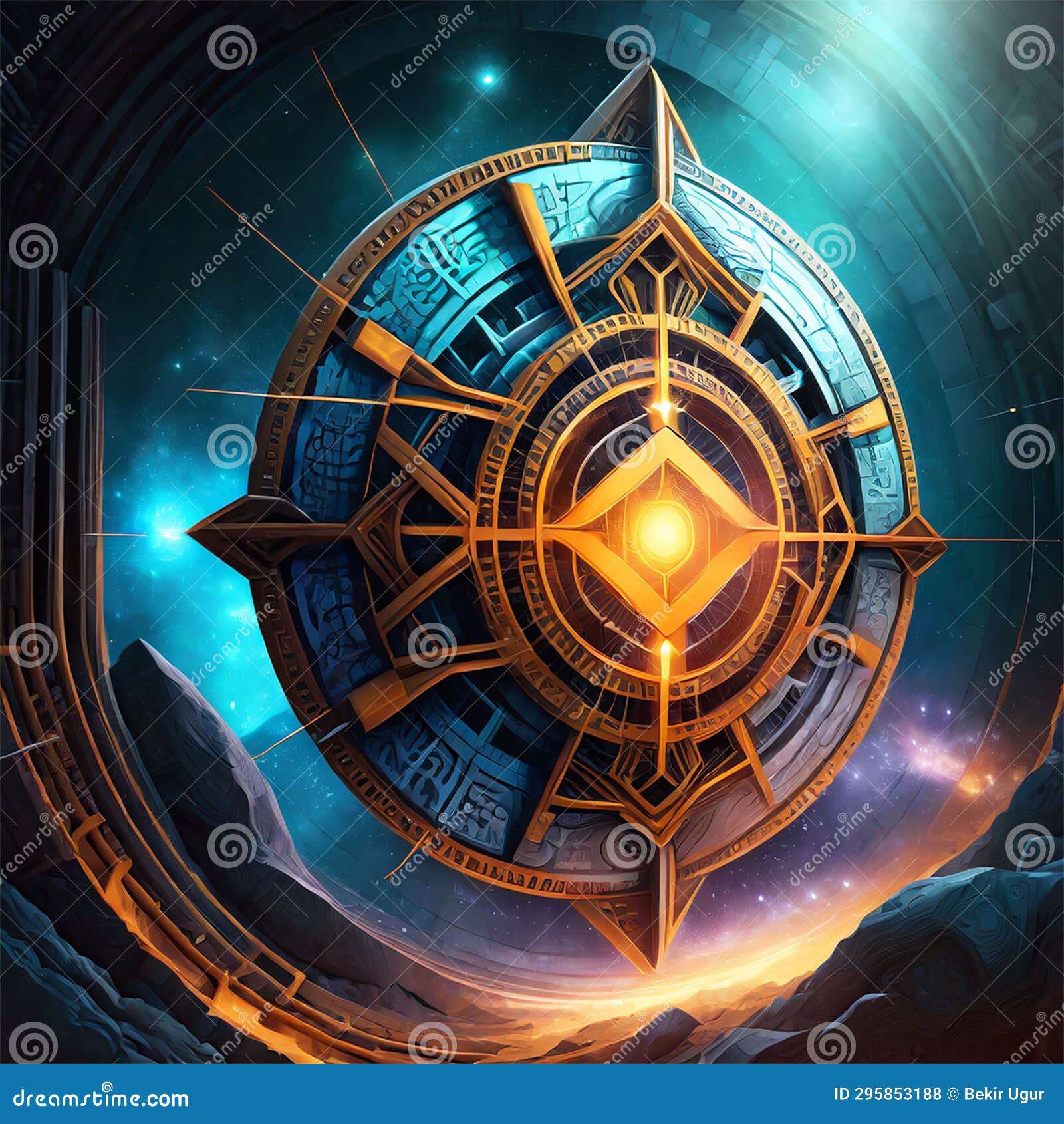 Digital Image of a Sci Fi Symbol Stock Illustration - Illustration of ...