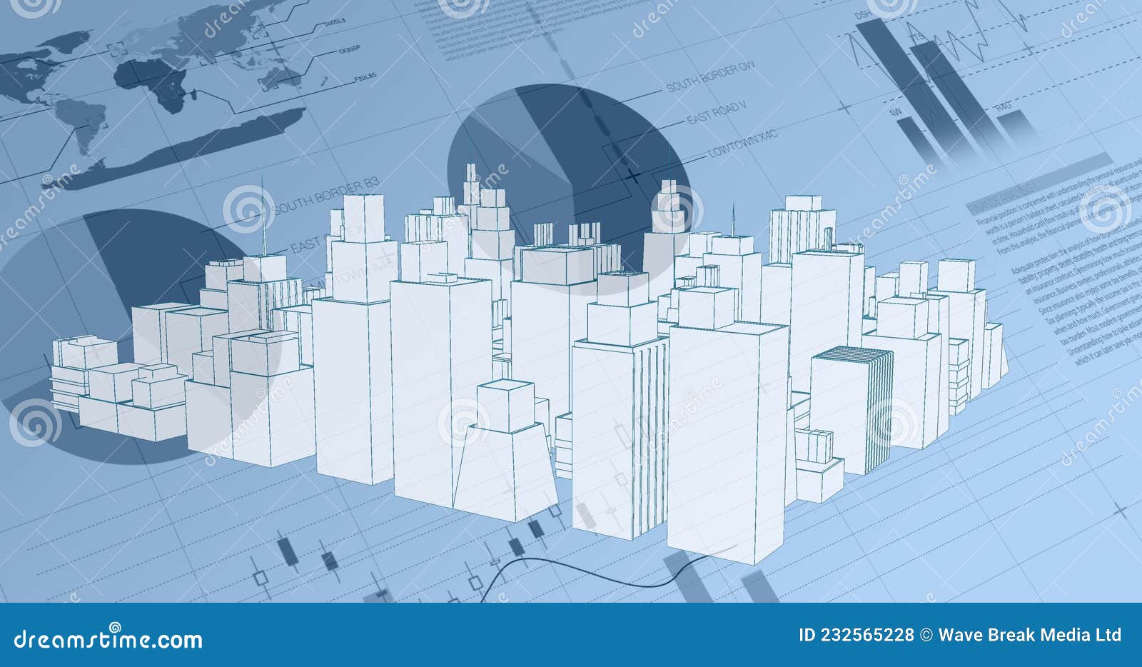 Virtual Buildings in a City with Background of Different Statistics and ...