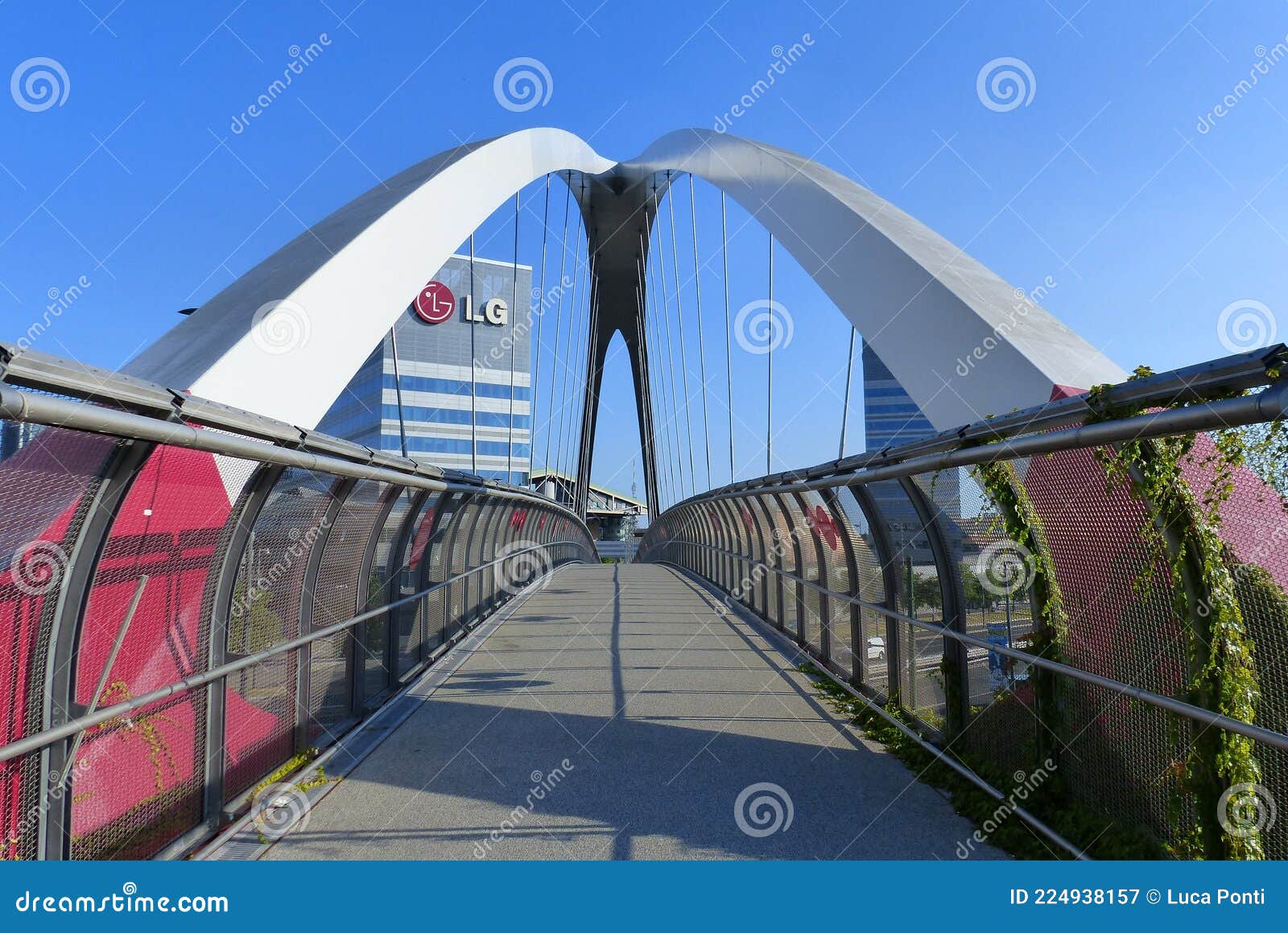 Modern bridge in Milan editorial photography. Image of imaging - 224938157