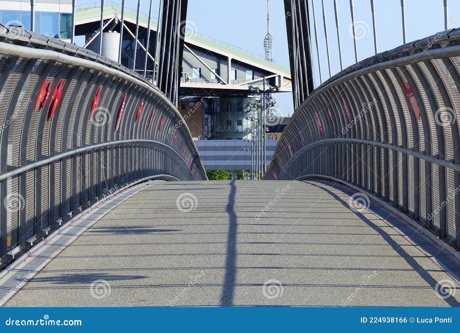 Modern bridge in Milan editorial photo. Image of bridge - 224938166