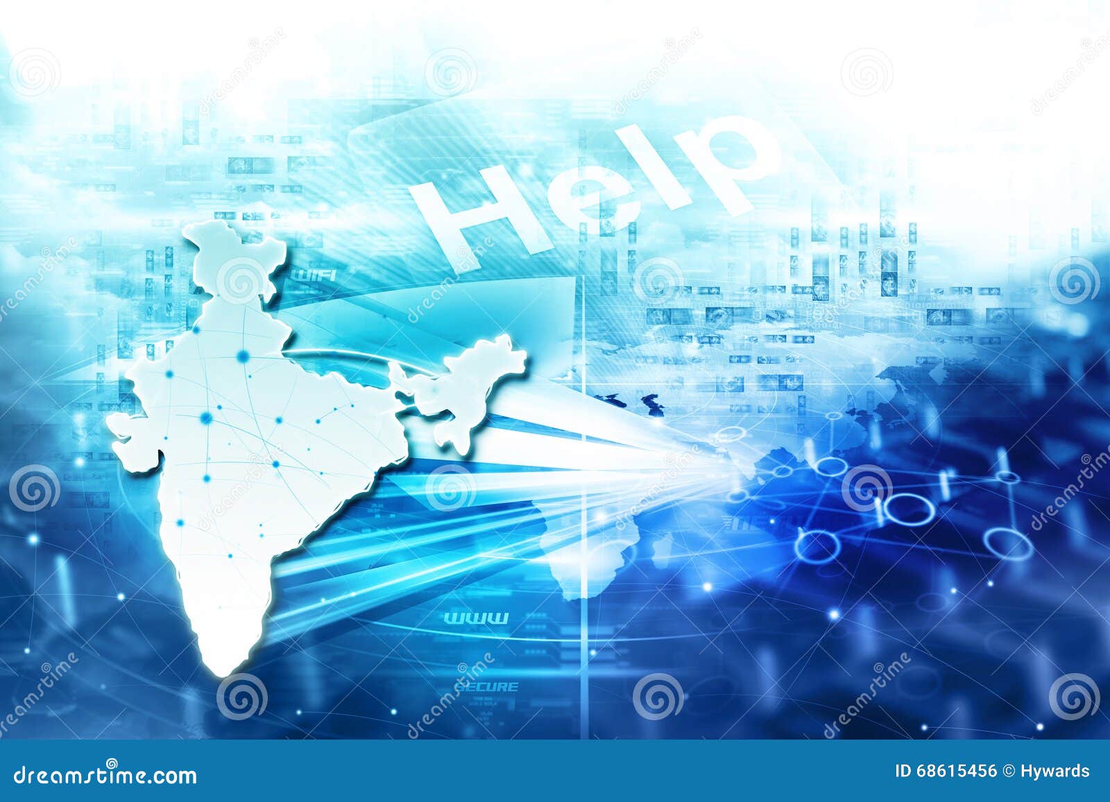 Digital India Concept, India Map With Circuit Lines On Technology ... Digital India Concept, India Map With Circuit Lines On Technology ...
