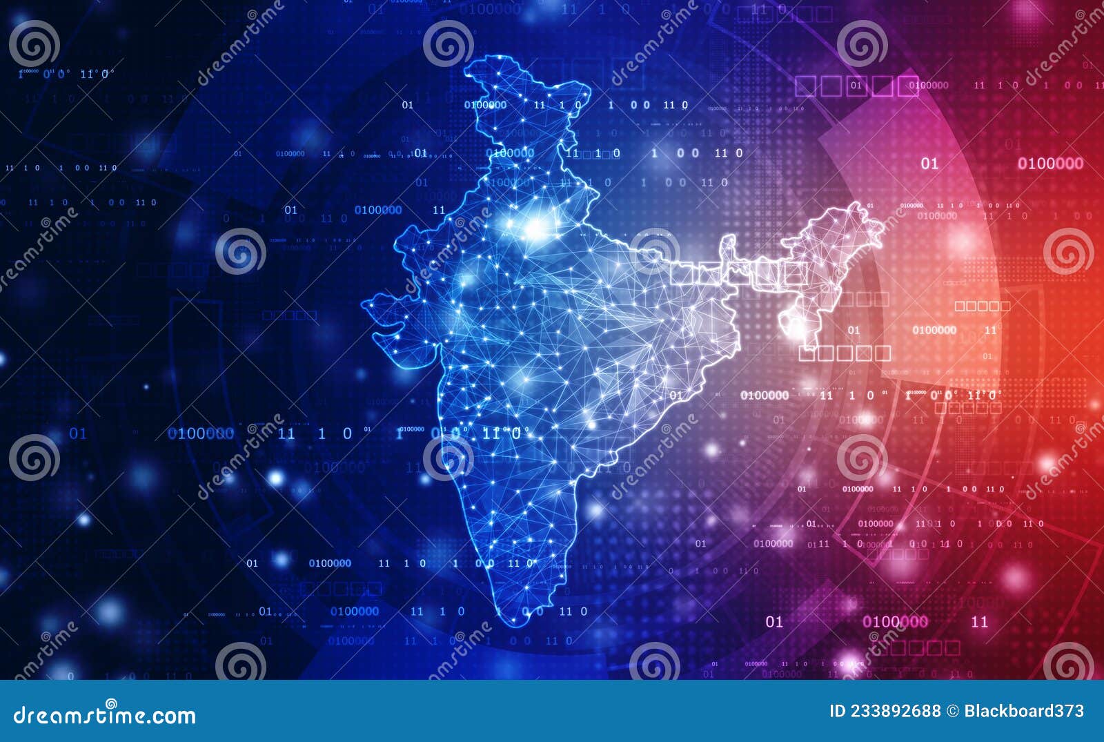 Digital India Technology, India Map on Technology Abstract Background ...