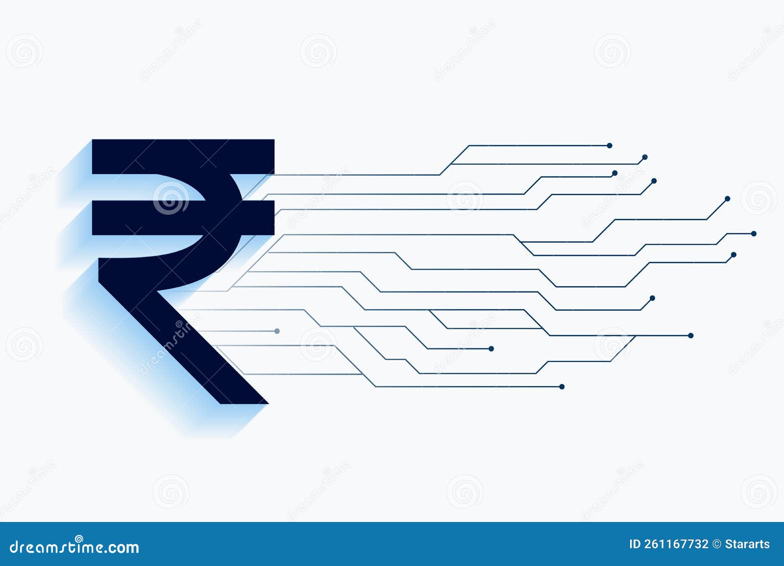 Digital Indian Currency Background With Rupee Symbol Cartoon Vector ...