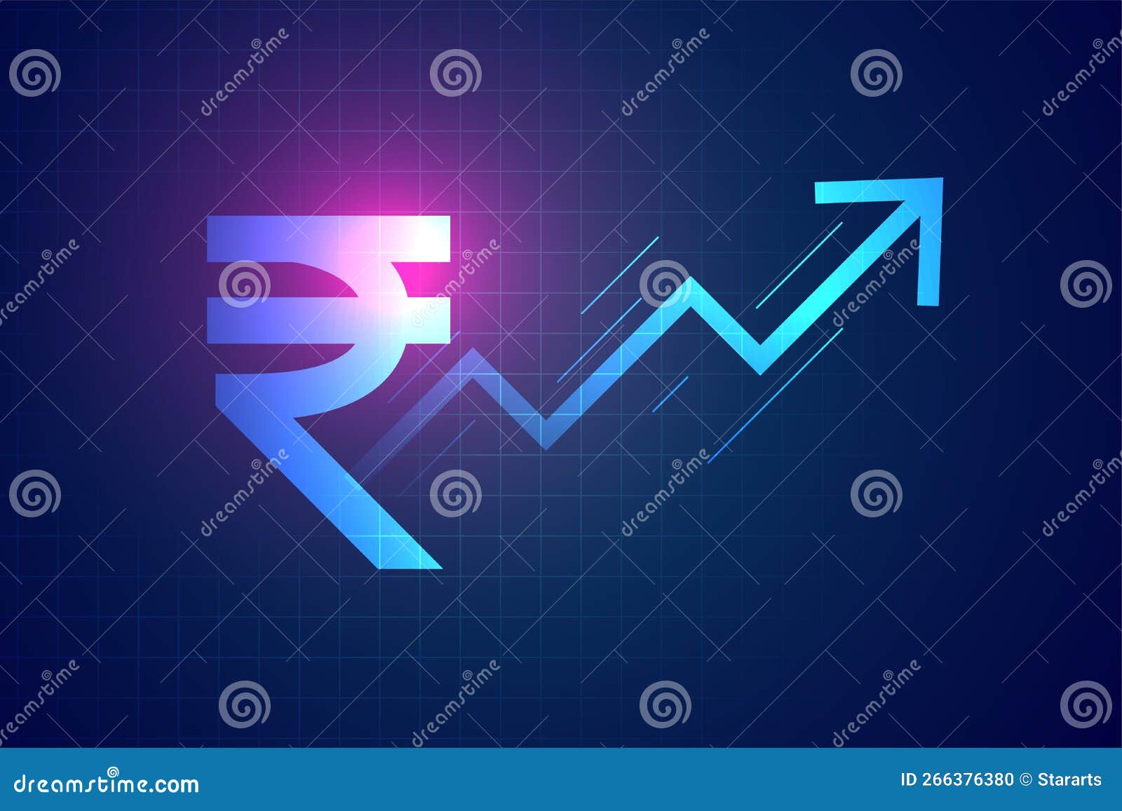 Digital Indian Currency Background With Rupee Symbol Cartoon Vector ...