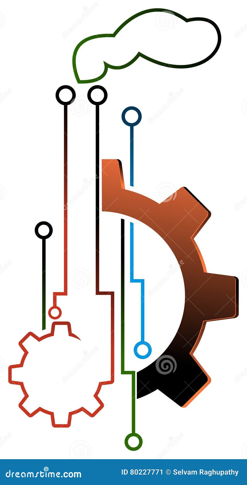 Digital industries stock vector. Illustration of connect - 80227771