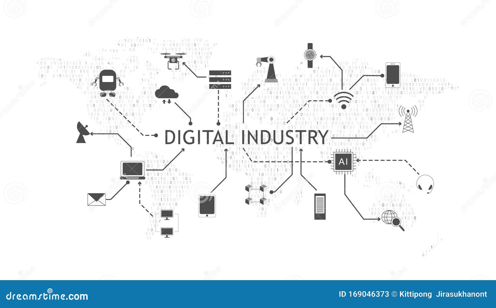 Digital industry concept stock vector. Illustration of globalization ...