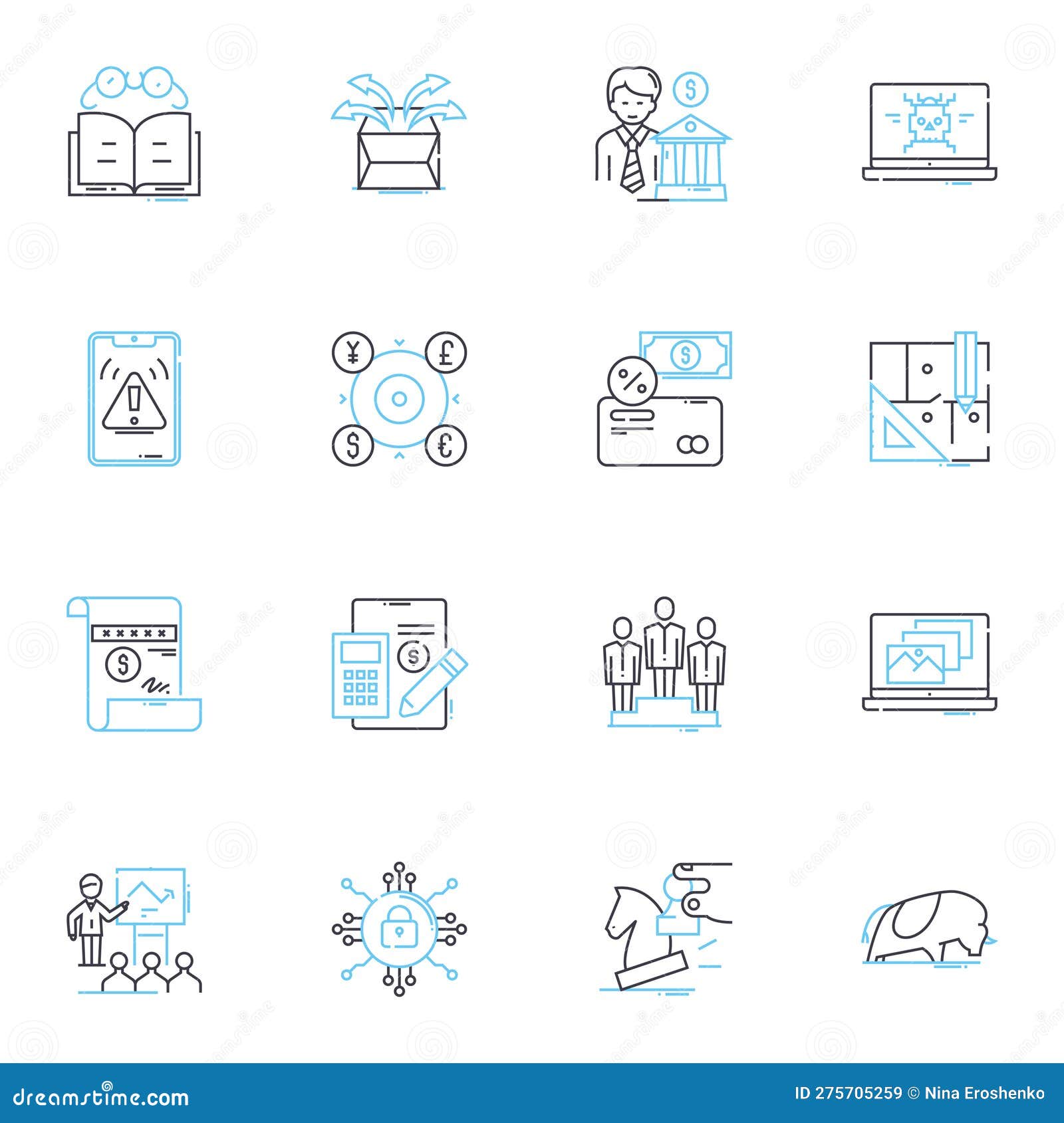 Digital Industry Linear Icons Set. Digitalization, Innovation ...