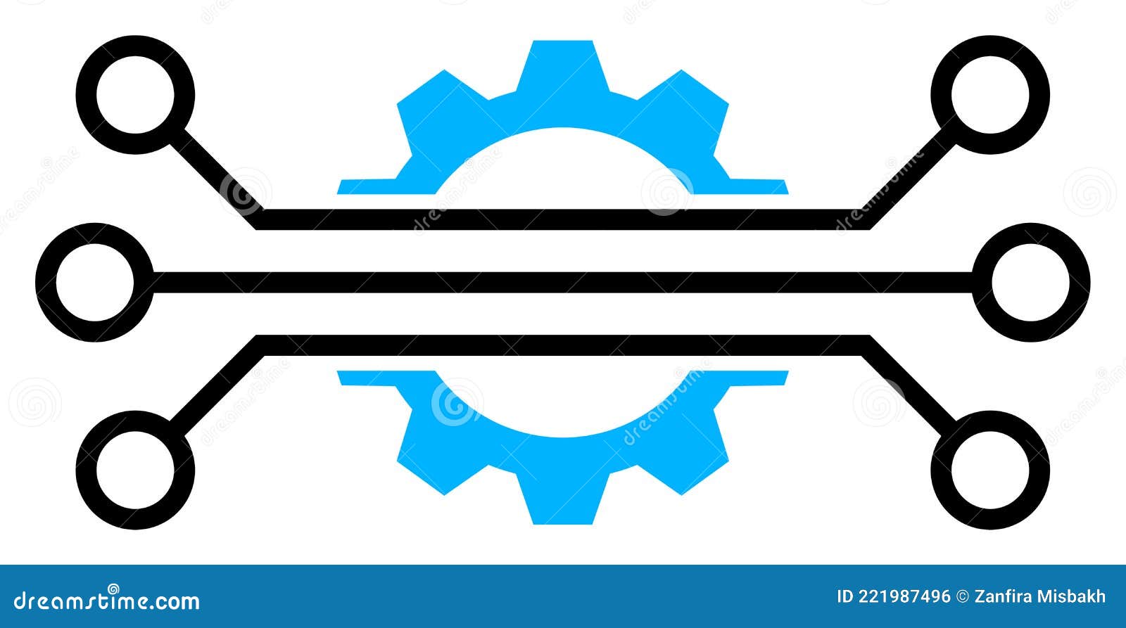 Digital Industry Raster Icon Illustration Stock Illustration ...