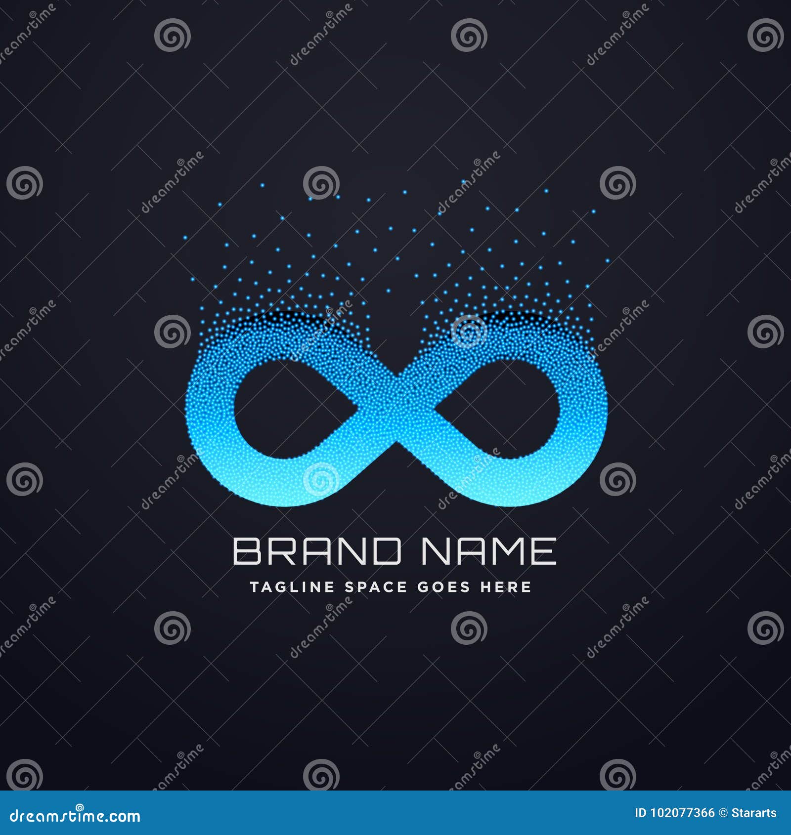 Digital Infinity Logo Design with Floating Particles Stock Vector ... Digital Infinity Logo Design with Floating Particles Stock Vector ...