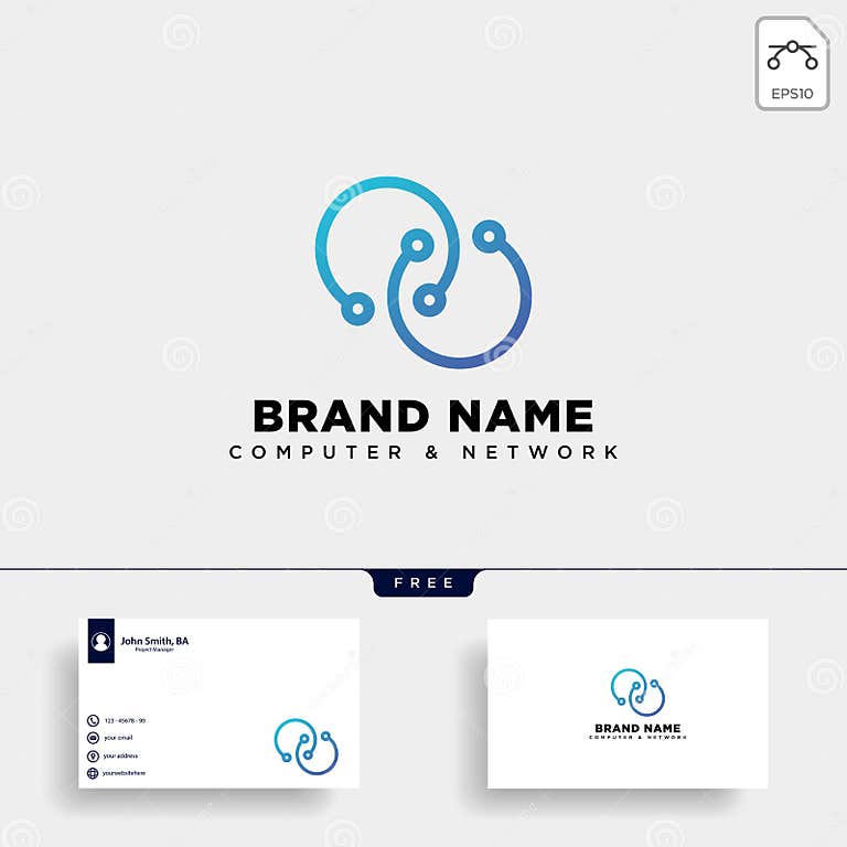 Digital Infinity Network Logo Template Vector Illustration Icon Element ...