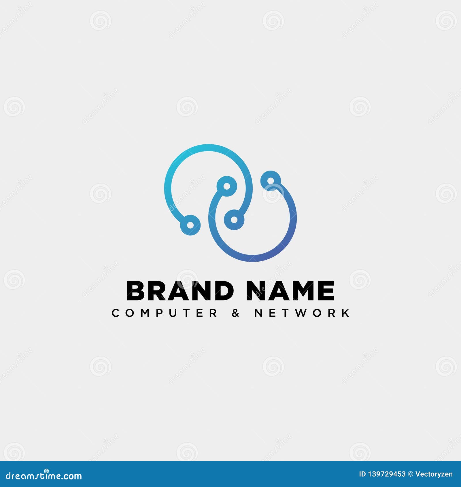 Digital Infinity Network Logo Template Vector Illustration Icon Element ...