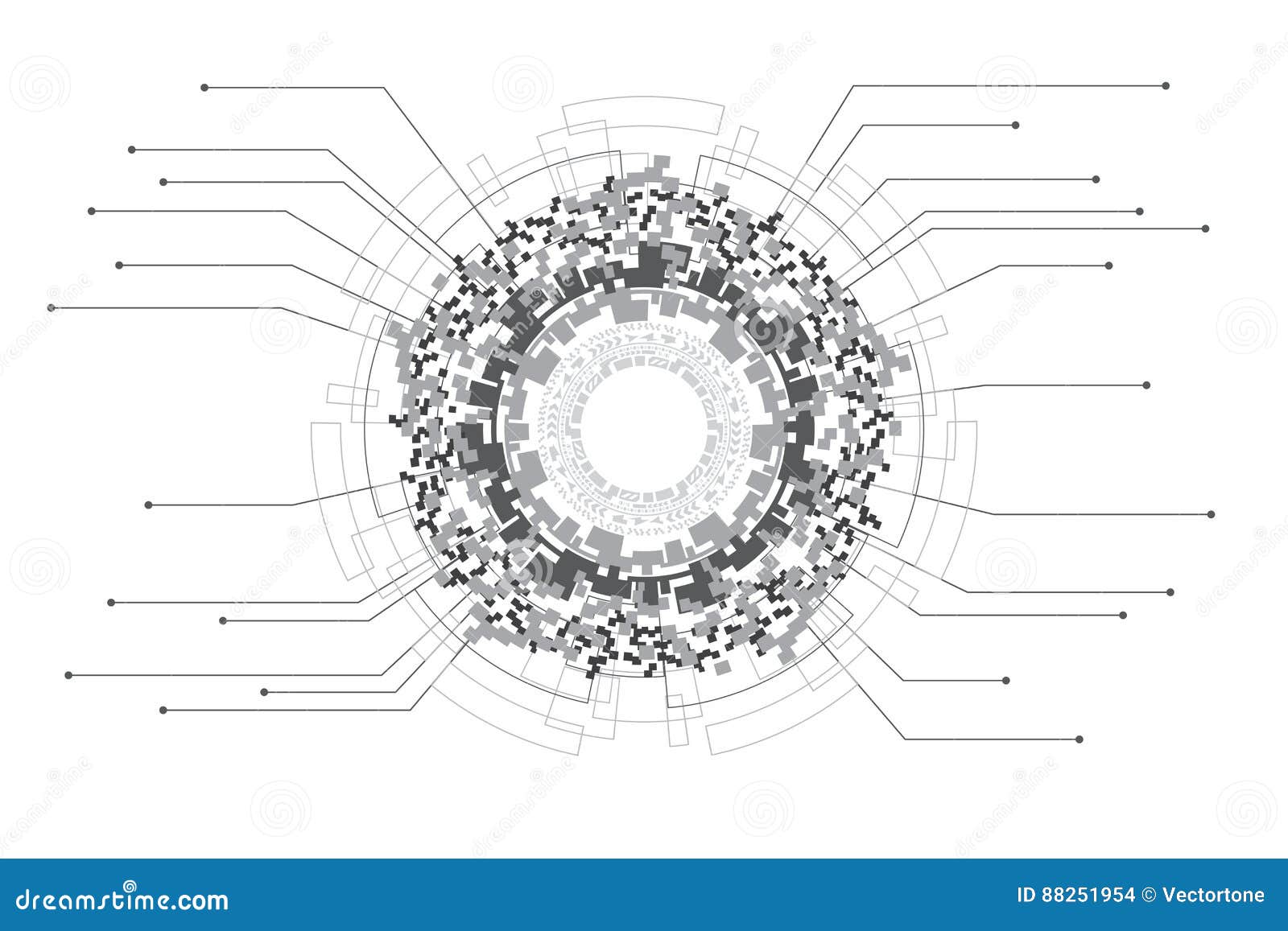 Digital Infographic Design and Data Technology Concept. Stock Vector ...