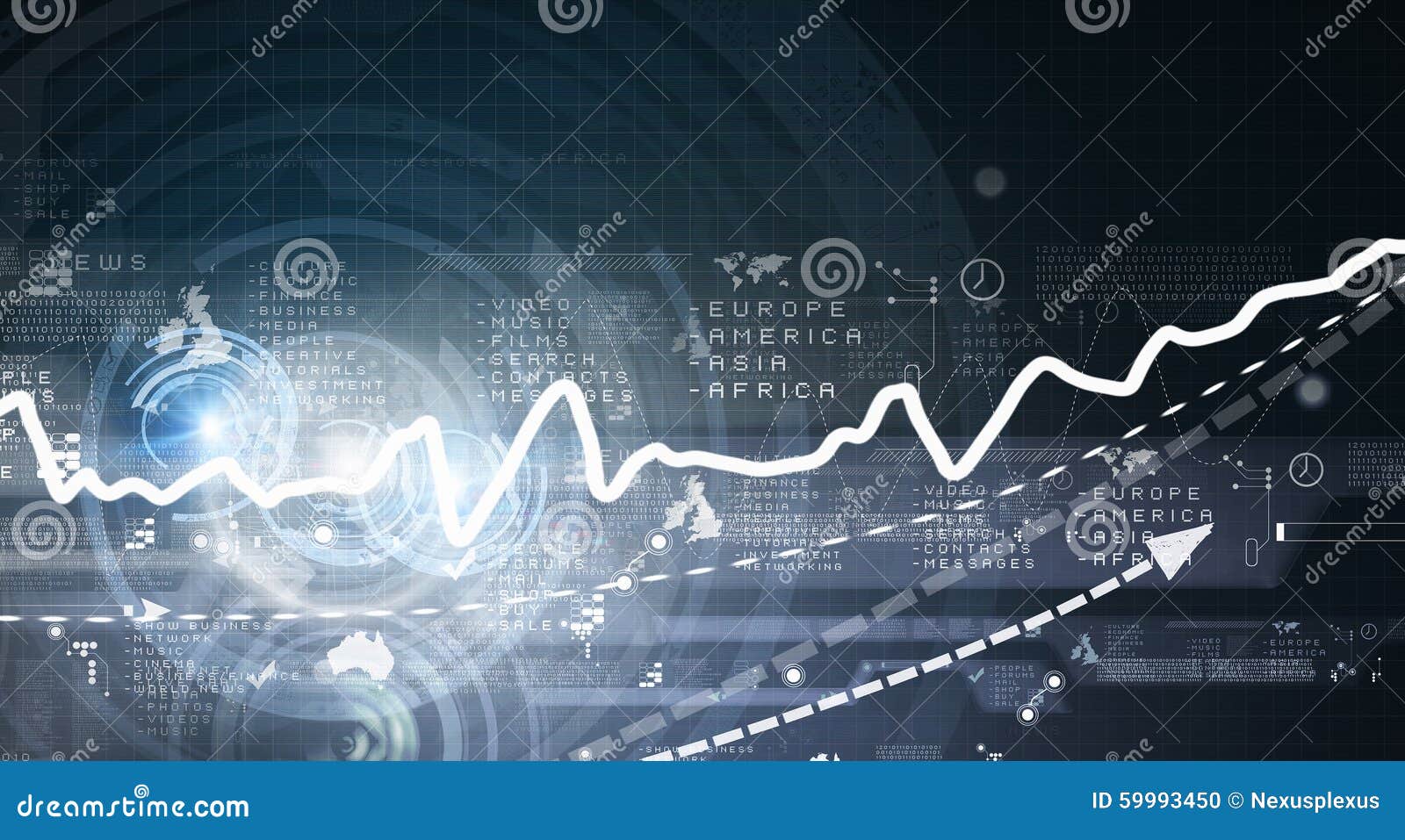 Digital infographics stock illustration. Illustration of shine - 59993450