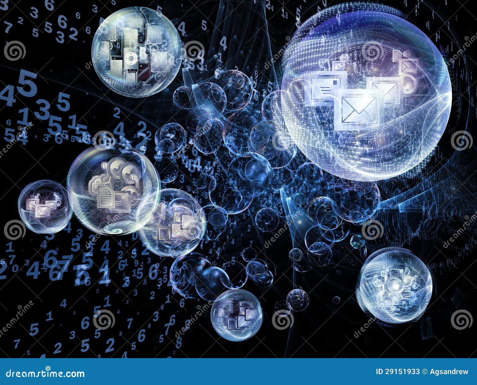 Digital Information stock illustration. Illustration of cyberspace ...