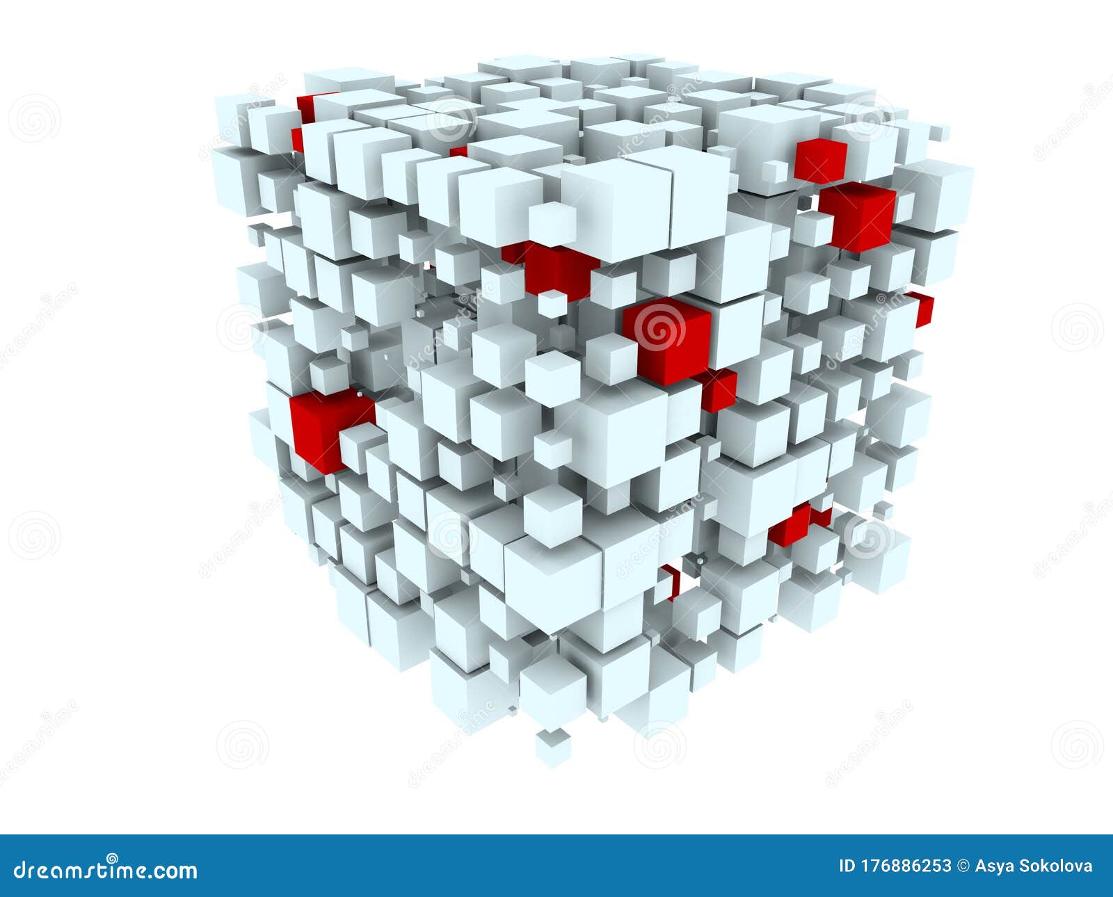 Digital Information Cube stock illustration. Illustration of access ...