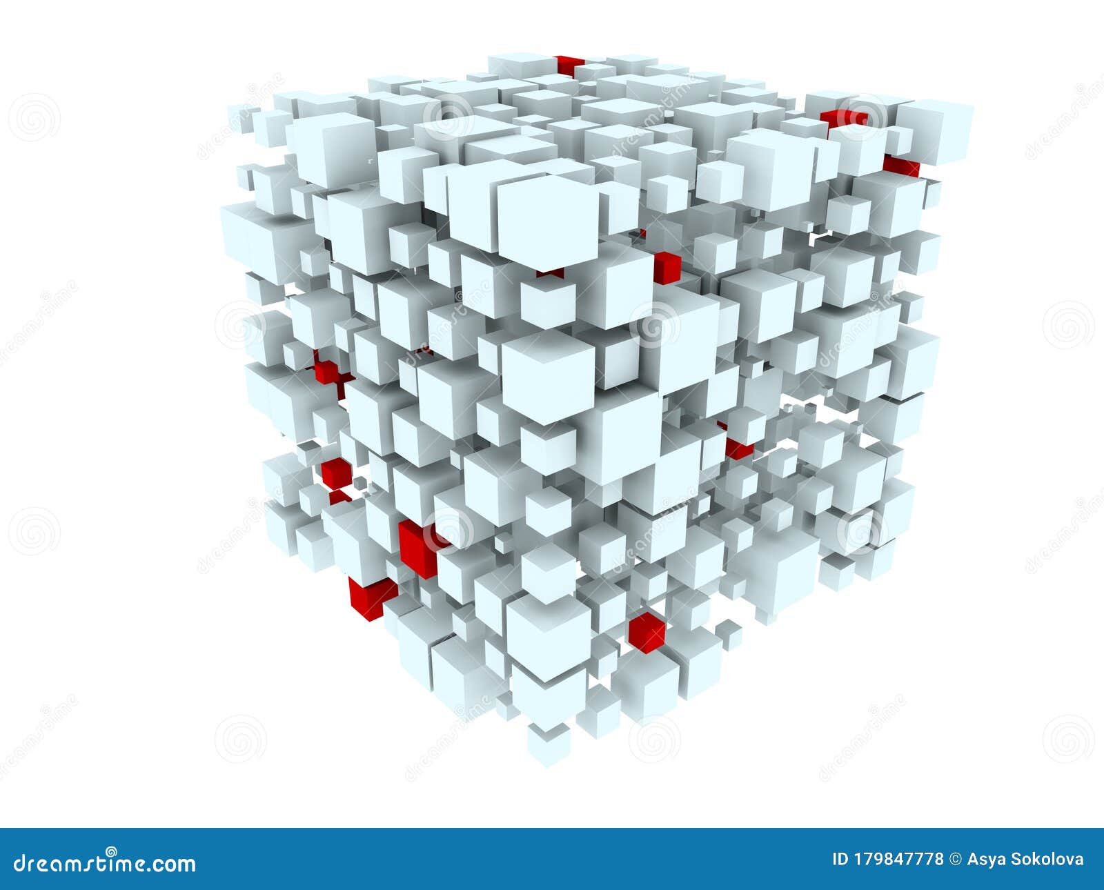 Digital Information Cube stock illustration. Illustration of storage ...