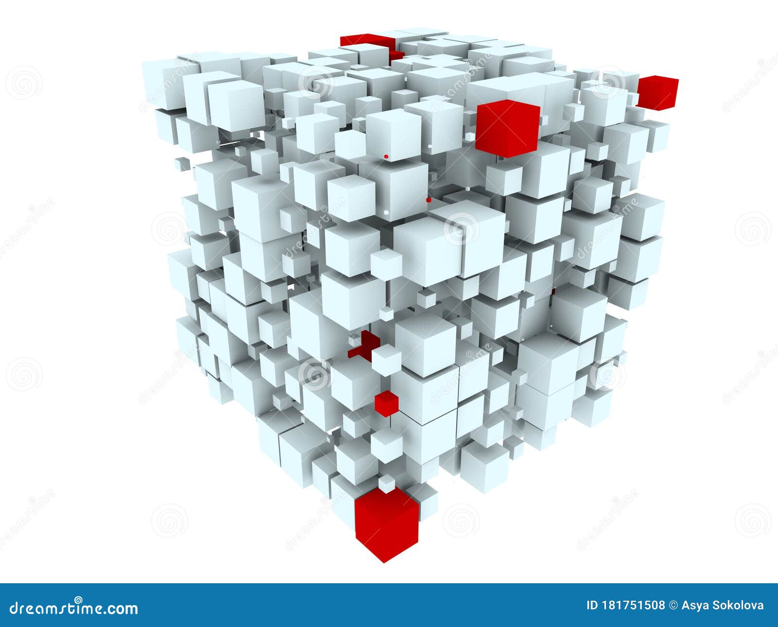 Digital Information Cube stock illustration. Illustration of cube ...