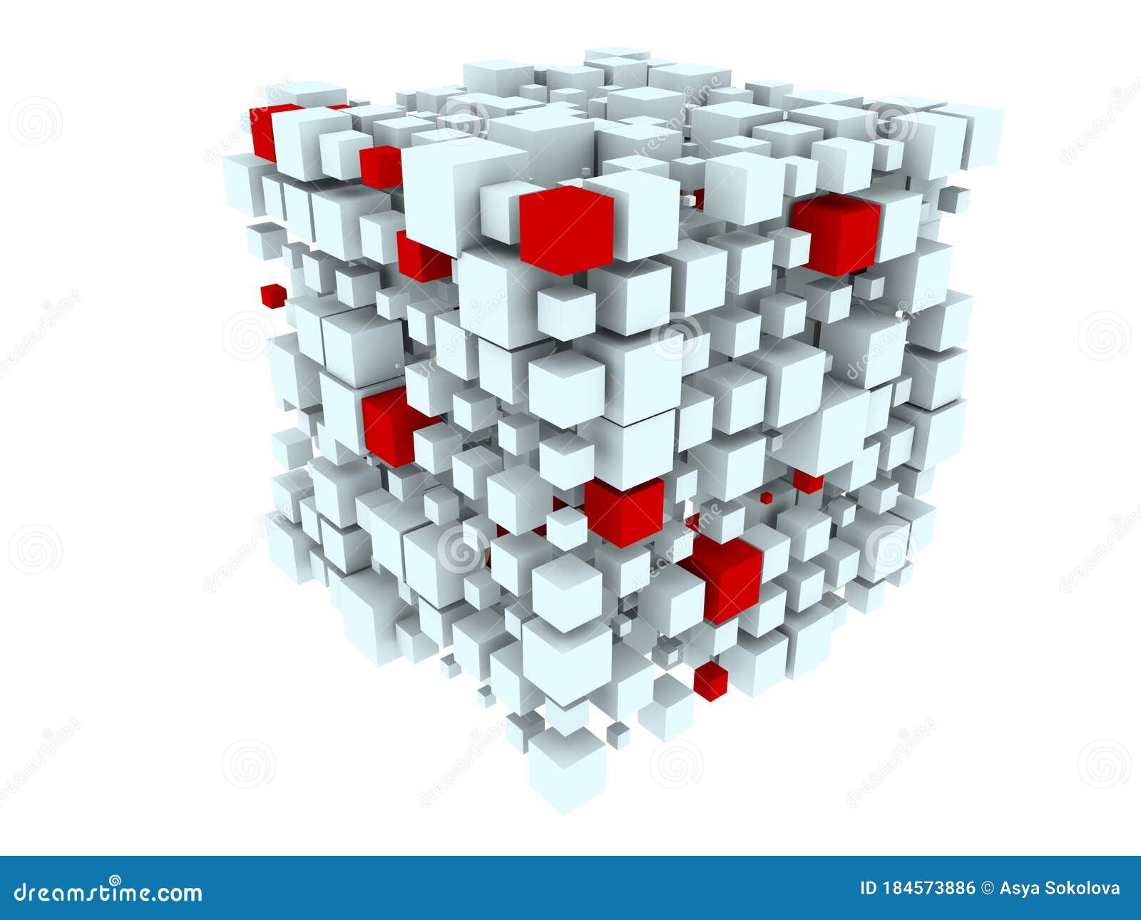 Digital Information Cube stock illustration. Illustration of transfer ...