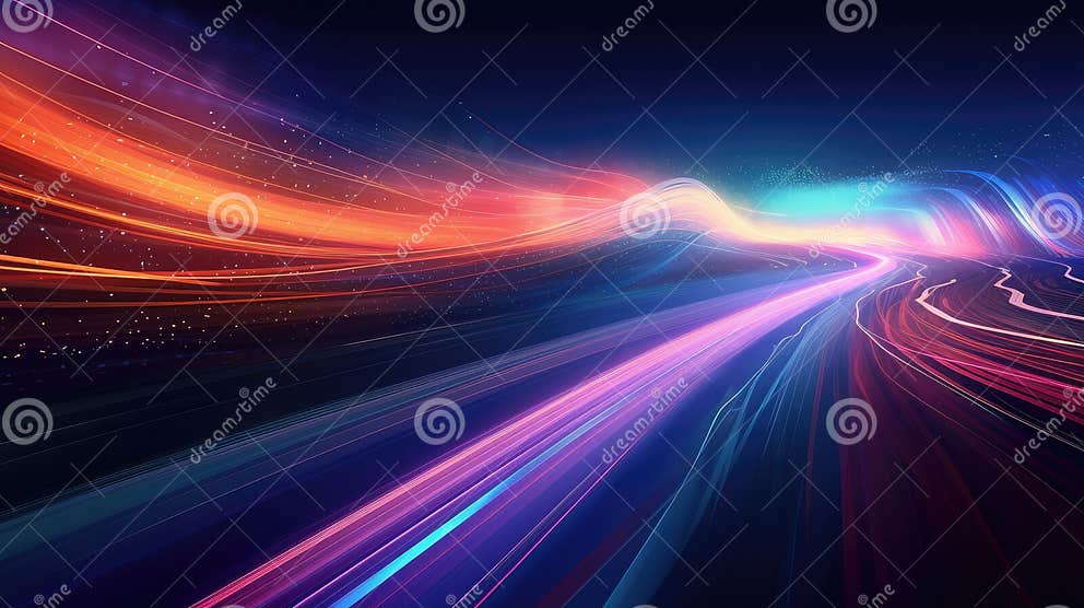 Digital Information Highway Abstract Stock Illustration - Illustration ...