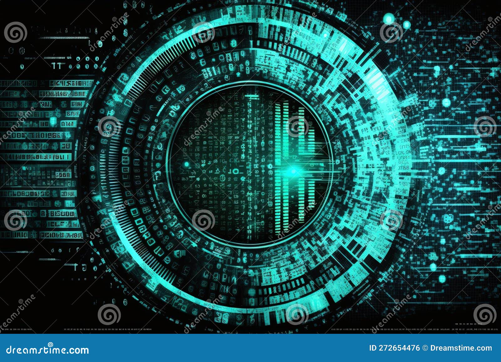 Digital Information Technology Binary World Concept Computer Generated Background Illustration ...