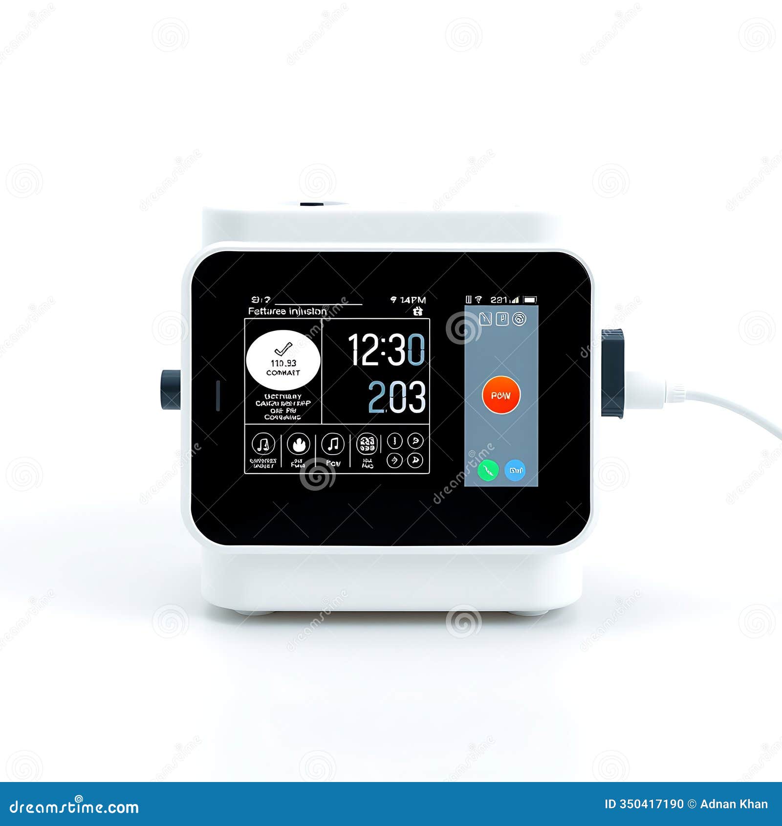 A Digital Infusion Pump with a Touchscreen Interface Displayed on a ...