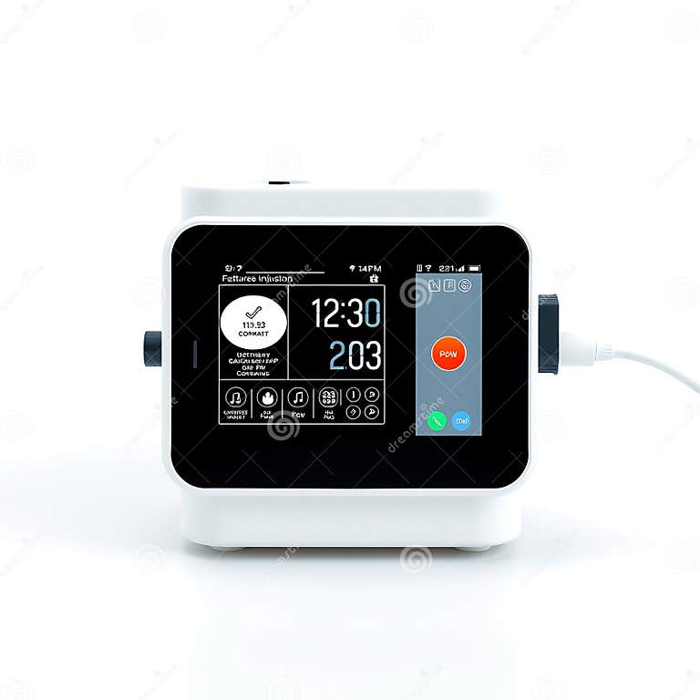 A Digital Infusion Pump with a Touchscreen Interface Displayed on a ...