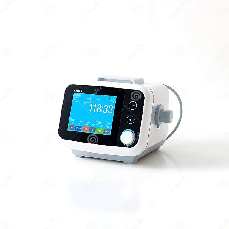 A Digital Infusion Pump with a Touchscreen Interface Displayed on a ...