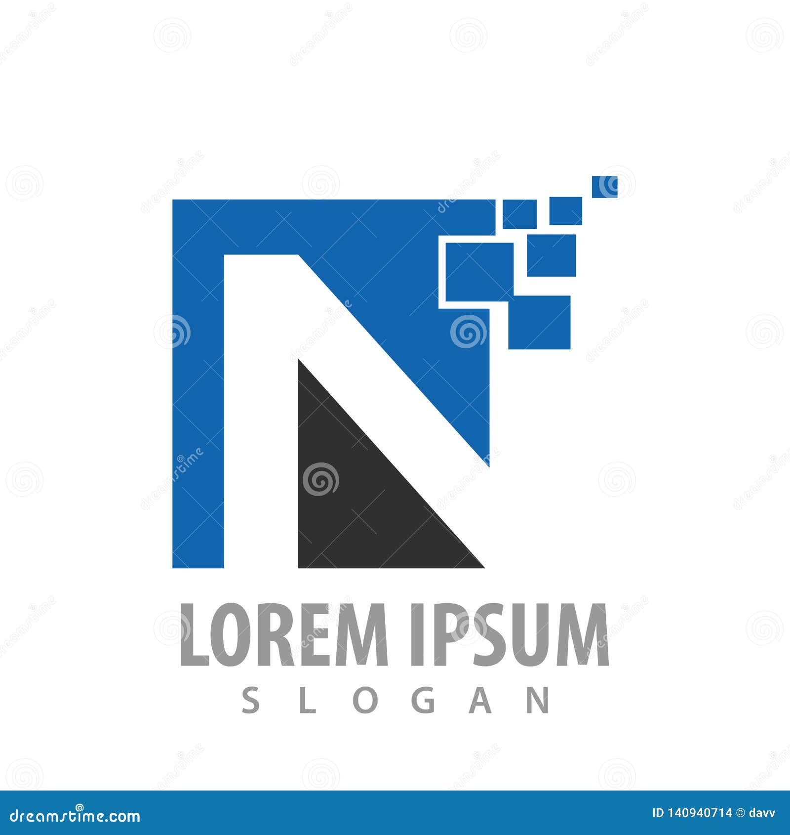 Digital Initial Letter LD Logo Concept Design. Symbol Graphic Template ...
