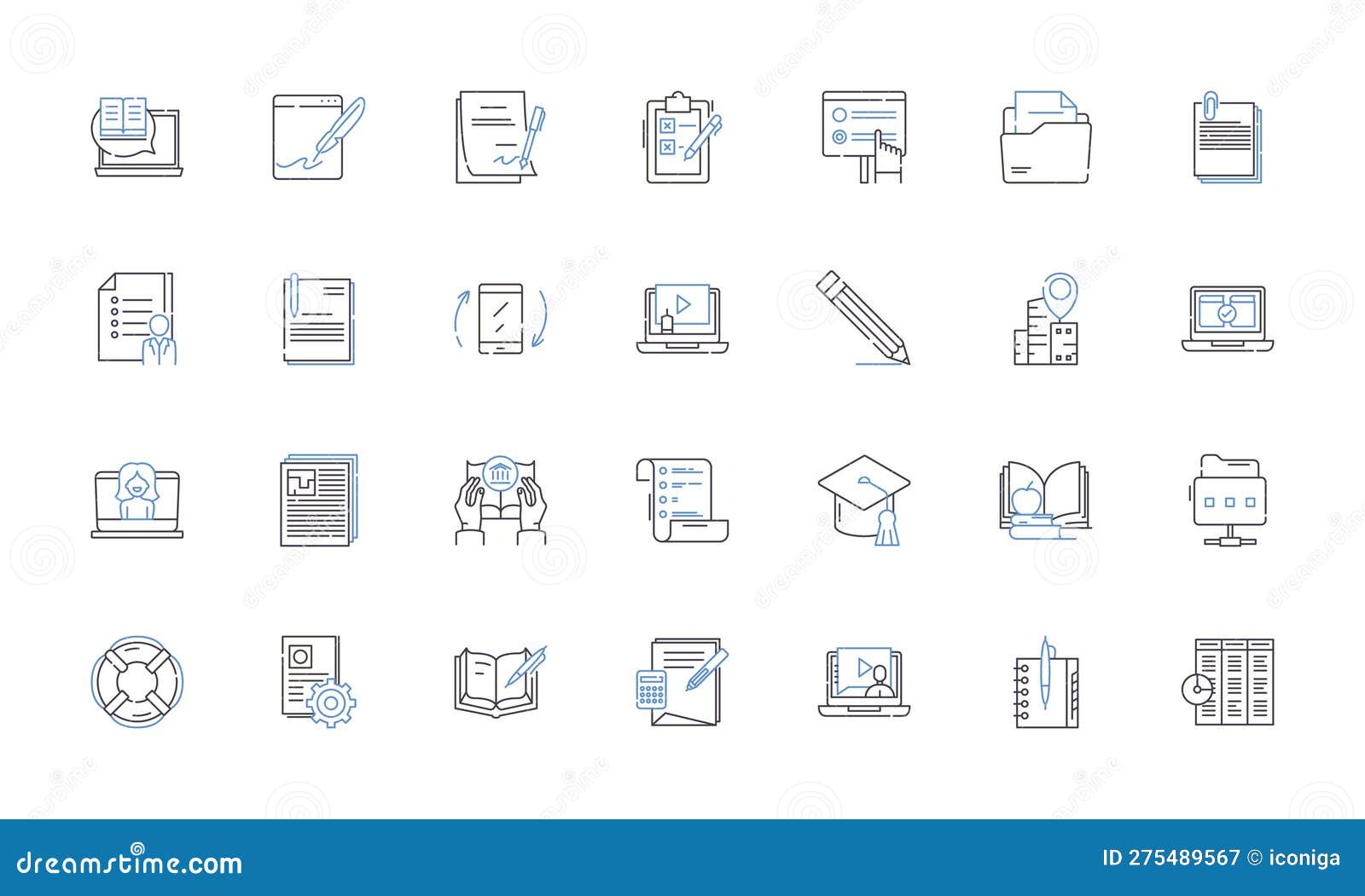 Digital Instruction Line Icons Collection. Technology, Innovation ...