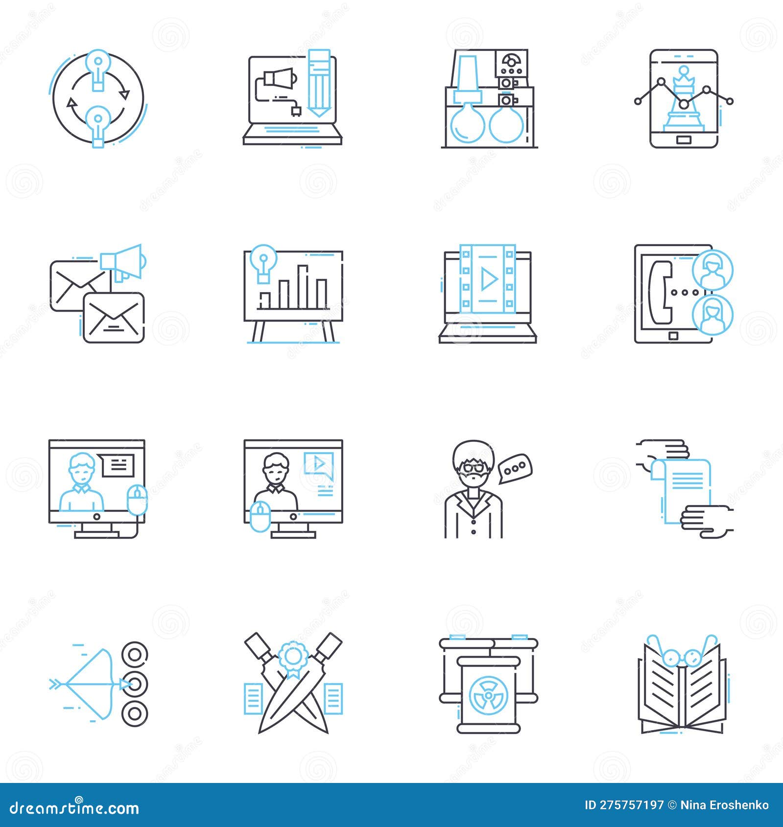 Digital Instruction Linear Icons Set. E-learning, Online, Virtual ... Digital Instruction Linear Icons Set. E-learning, Online, Virtual ...