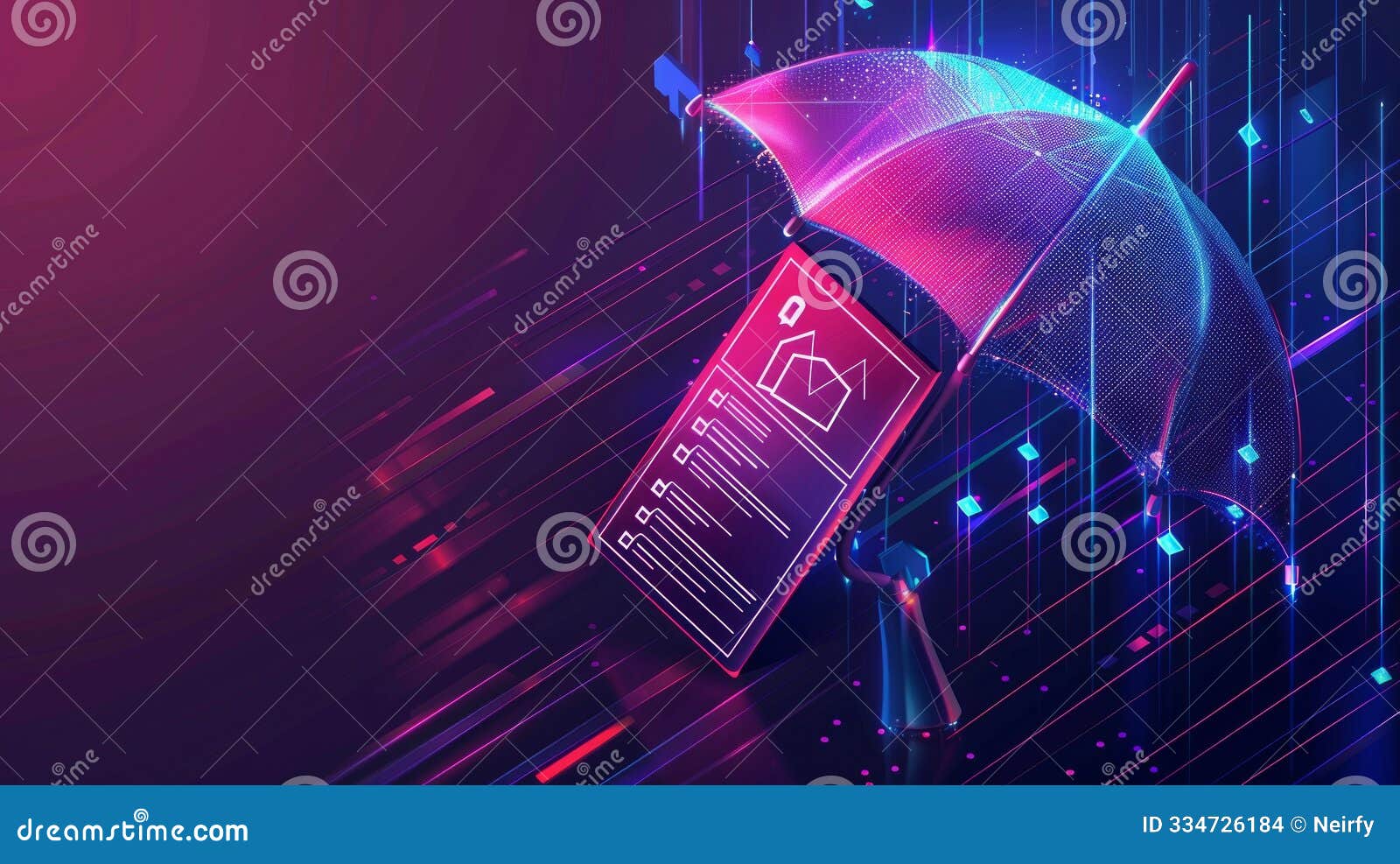 Digital Insurance Concept, Shield and Checklist are Under Protective ...