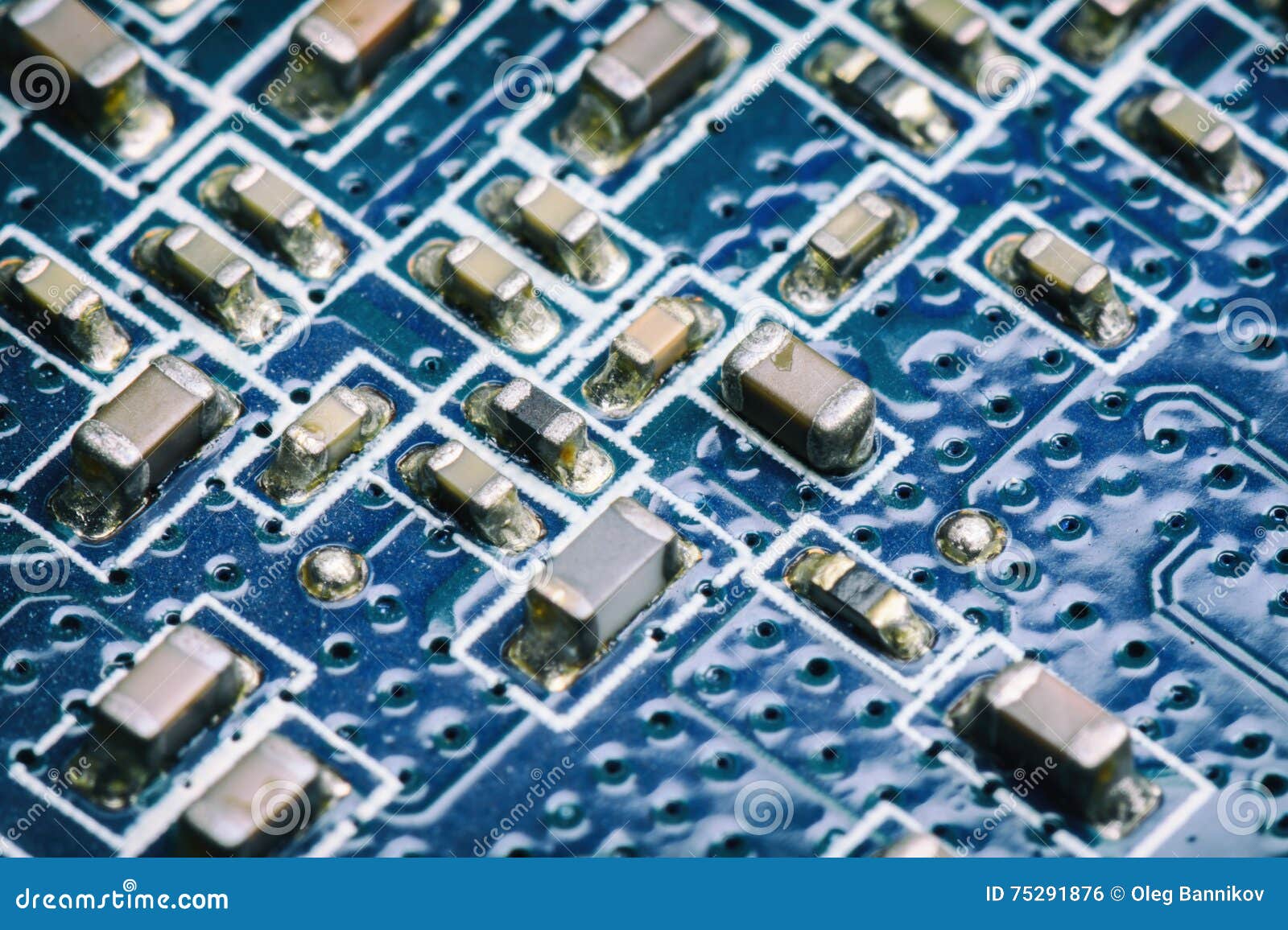 Digital Integral Scheme (blue Color). Close-up. Stock Photo - Image of ...