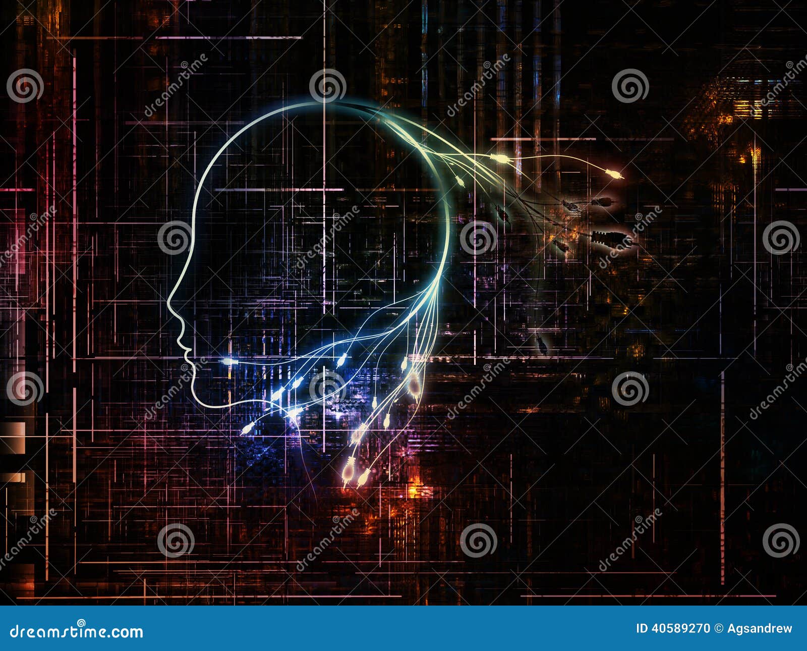 Digital Intelligence stock illustration. Illustration of industrial ...