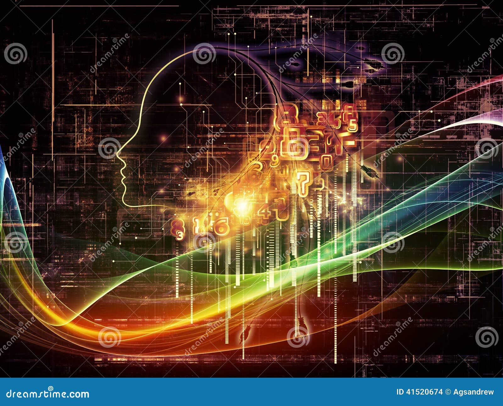 Digital Intelligence stock photo. Image of effect, fantasy - 41520674