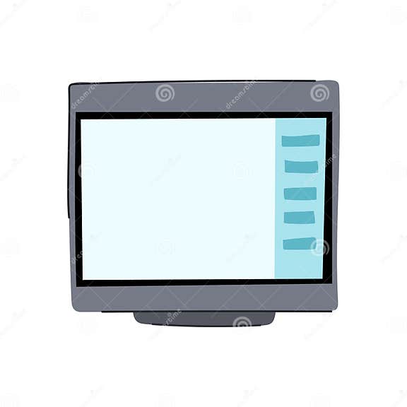 Digital Interactive Smartboard Cartoon Vector Illustration Stock Vector ...