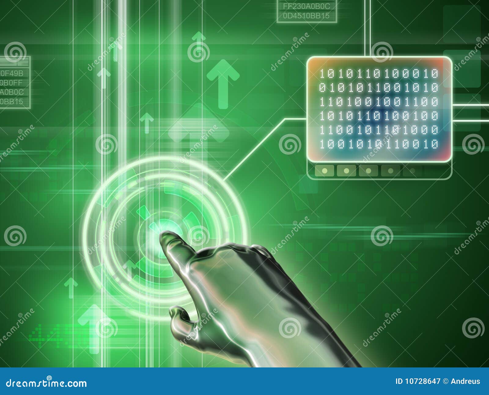 Digital interface stock illustration. Illustration of click - 10728647