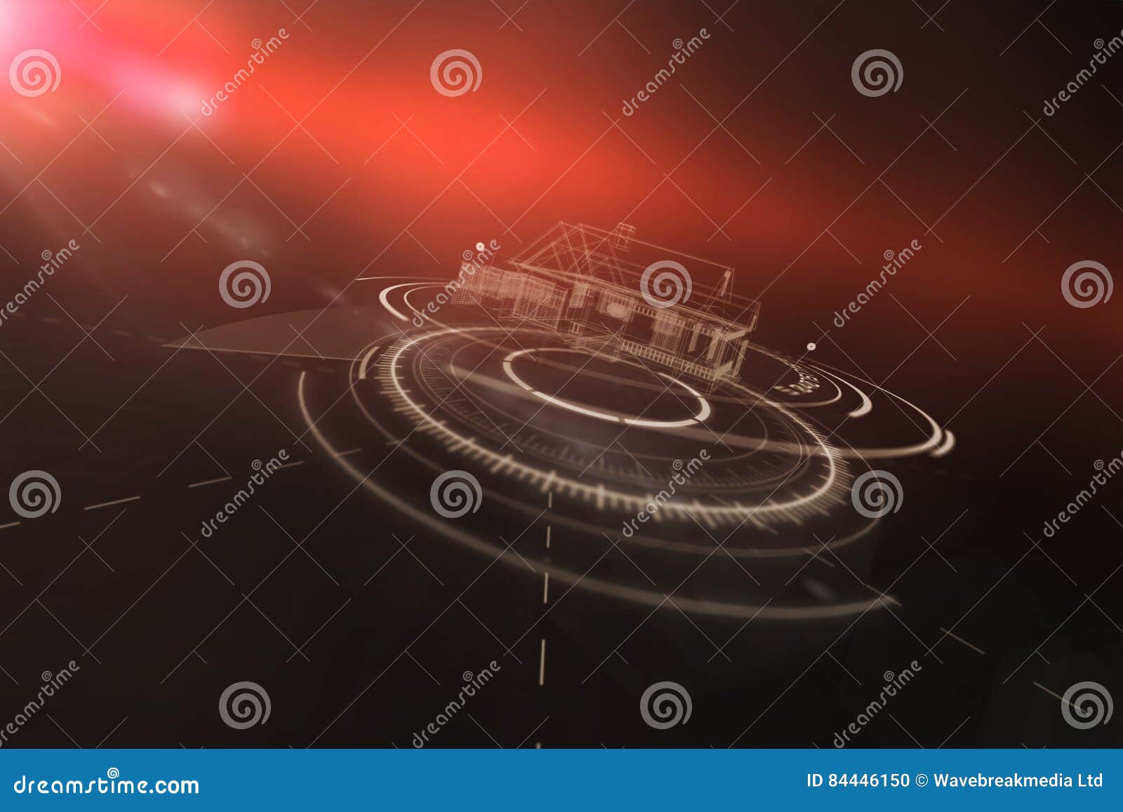 Digital Interface of Blue House 3d Stock Photo - Image of engine, empty ...