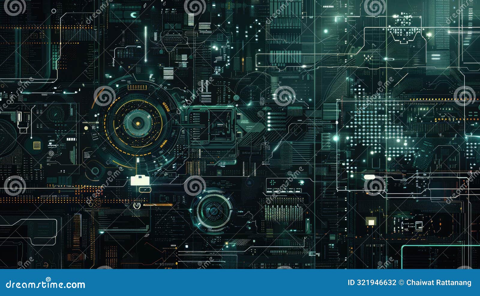 A Digital Interface Displaying Layers of Encrypted Data and Security Protocols, with Intricate ...