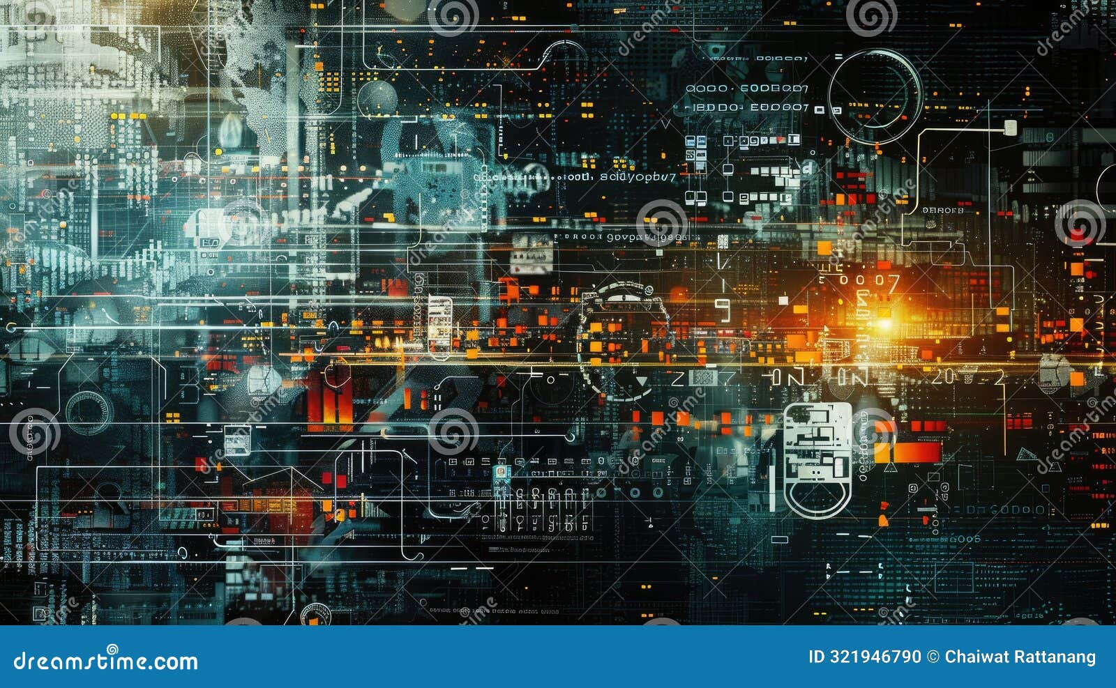 A Digital Interface Displaying Layers of Encrypted Data and Security Protocols, with Intricate ...